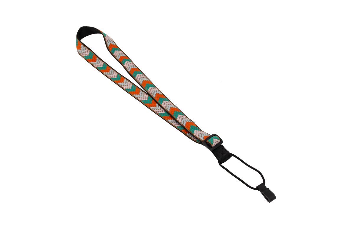 Fretz 1" Jacquard Neck Ukulele Strap w/ Hook Green & Orange ...