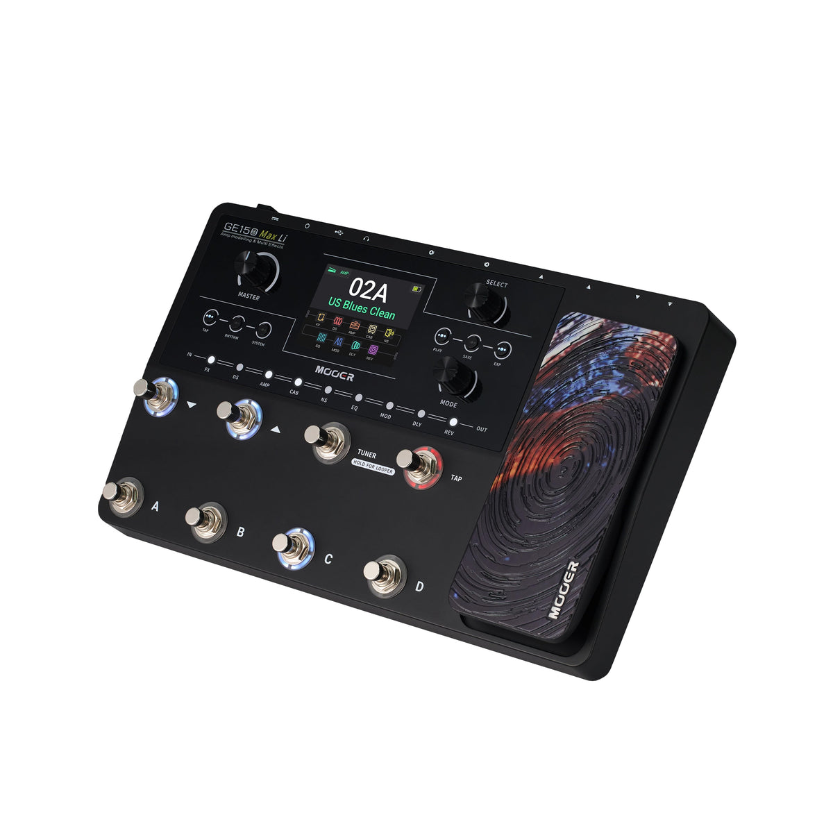 Mooer GE-150 Max Li (Rechargable) Guitar Multi-Effects Processor (Blac ...