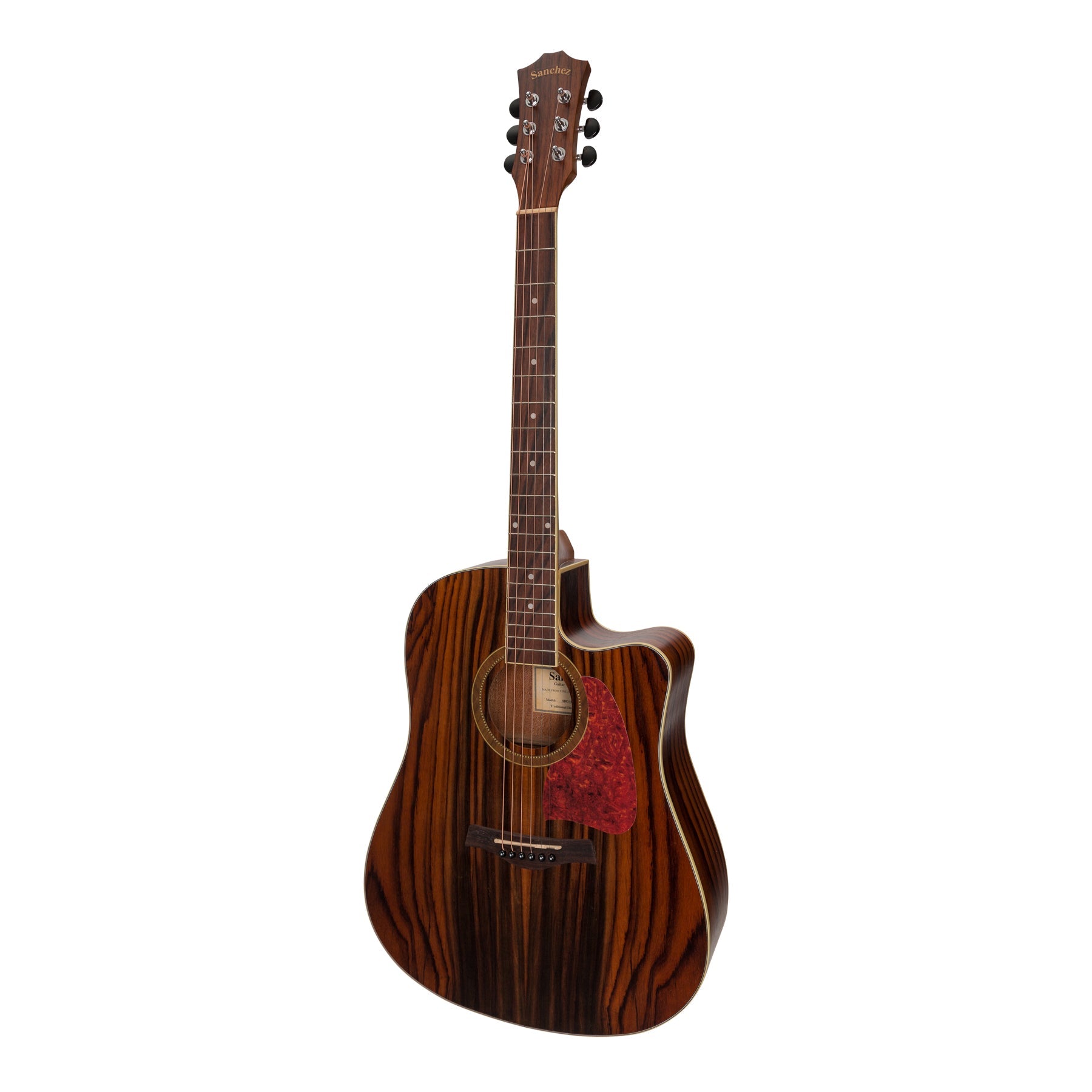 Sanchez Acoustic-Electric Dreadnought Cutaway Guitar Pack (Rosewood ...