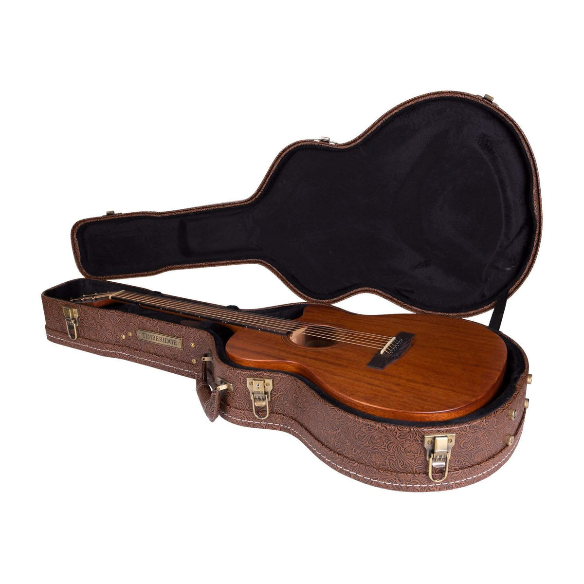 Timberidge Deluxe Shaped Small Body Acoustic Guitar Hard Case (Paisley ...