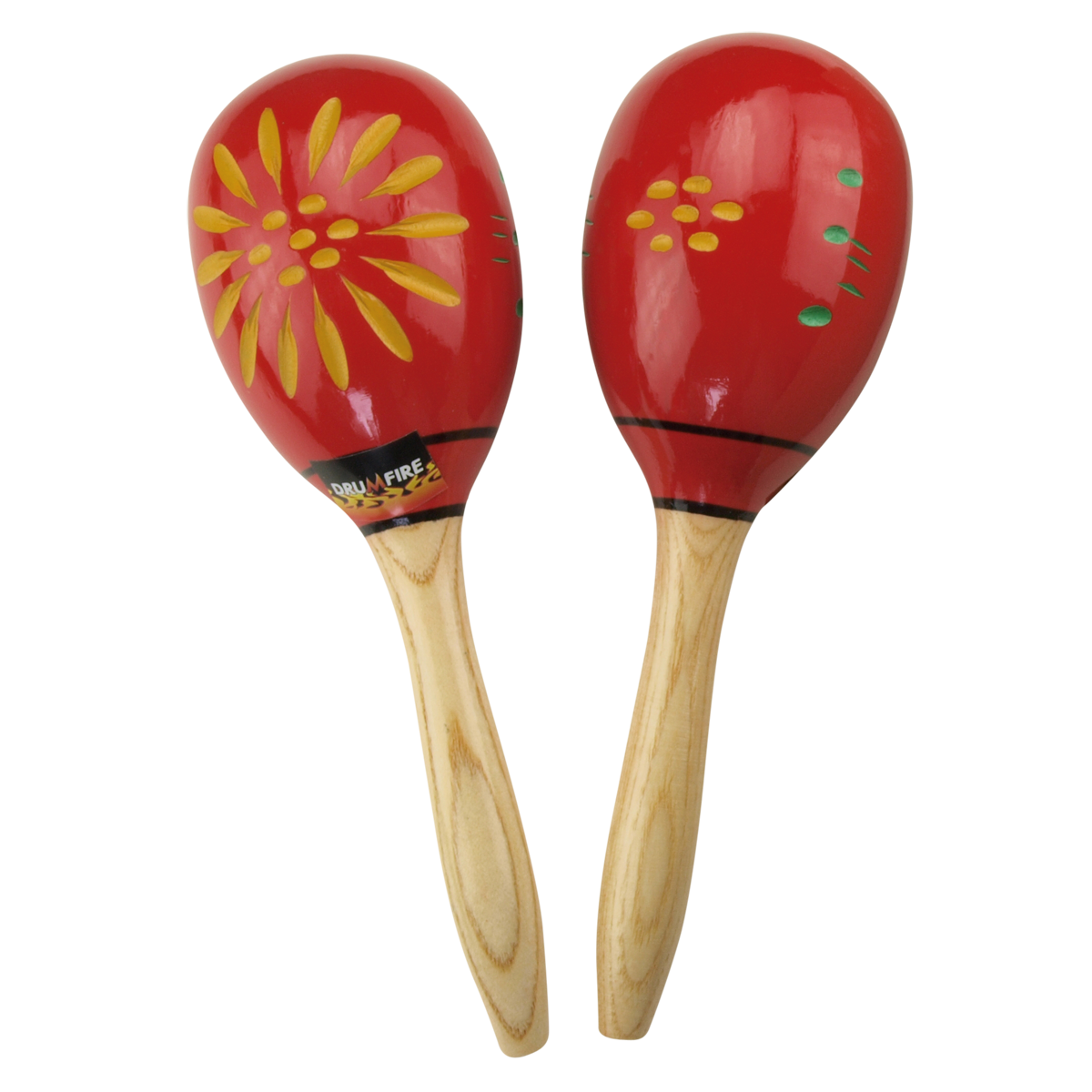 Drumfire Wooden Maracas (Flower Pattern) – jademcaustralia