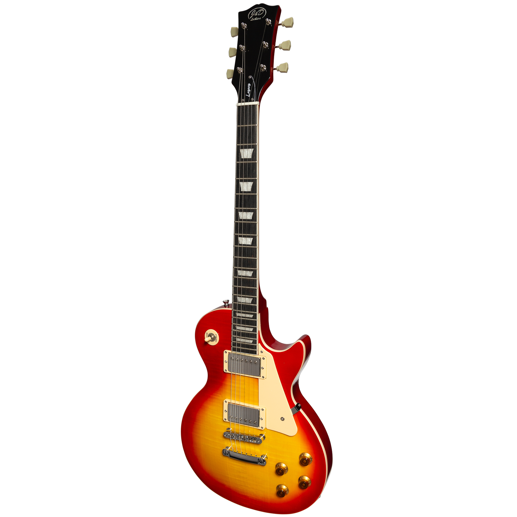 J&D Luthiers LP Custom-Style Electric Guitar (Cherry Sunburst ...