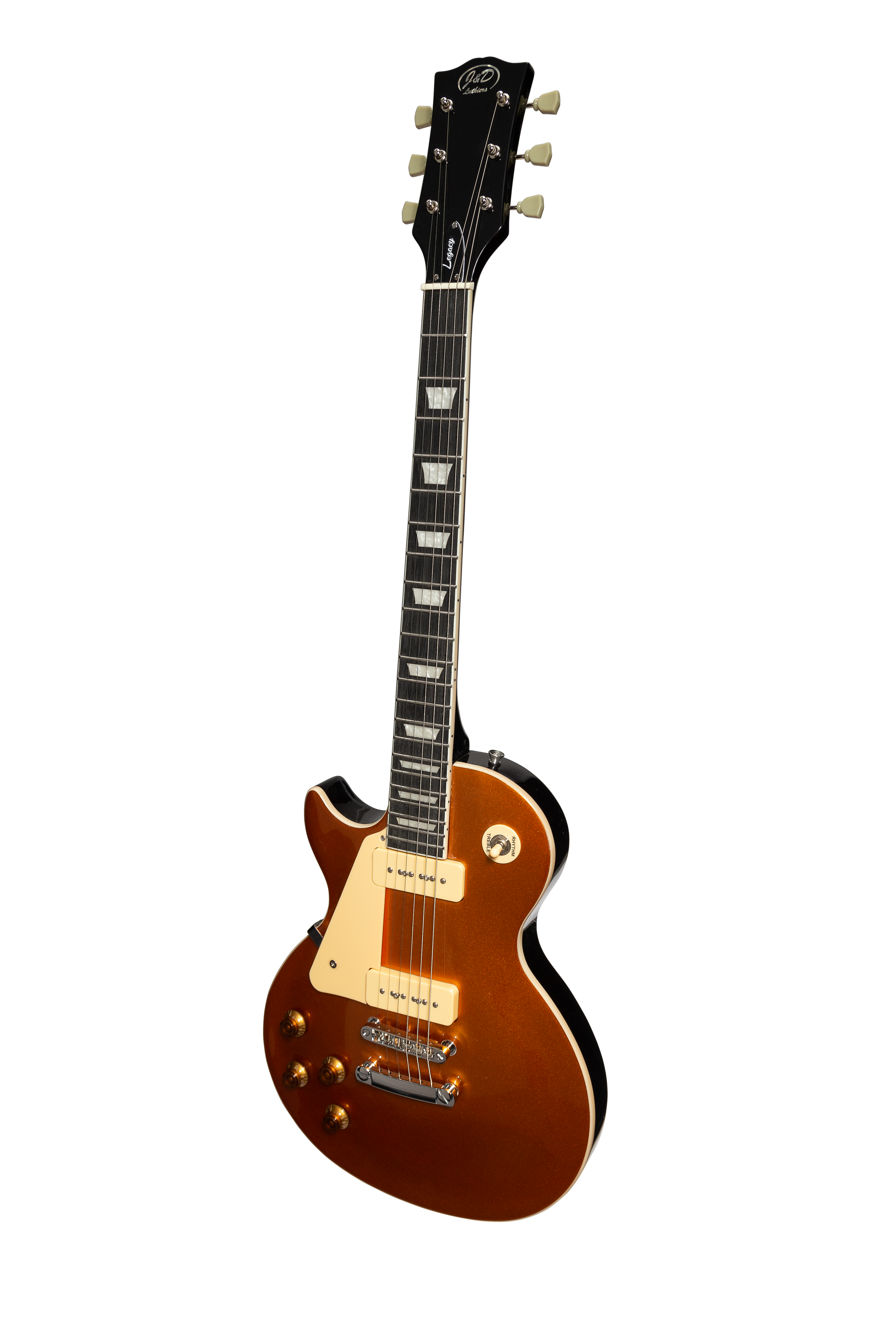 J&D Luthiers LP-Style '56 P-90 Electric Guitar Left Handed (Gold Top ...