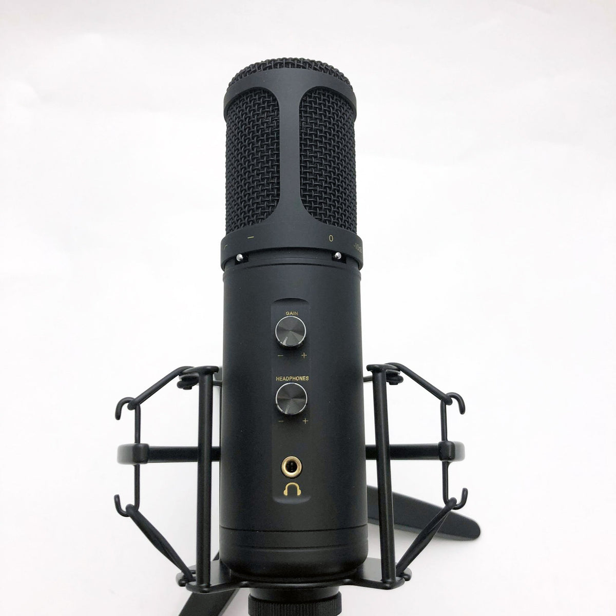 USB Condenser Studio Microphone w/ Headphone Output, Desk Stand, USB C ...