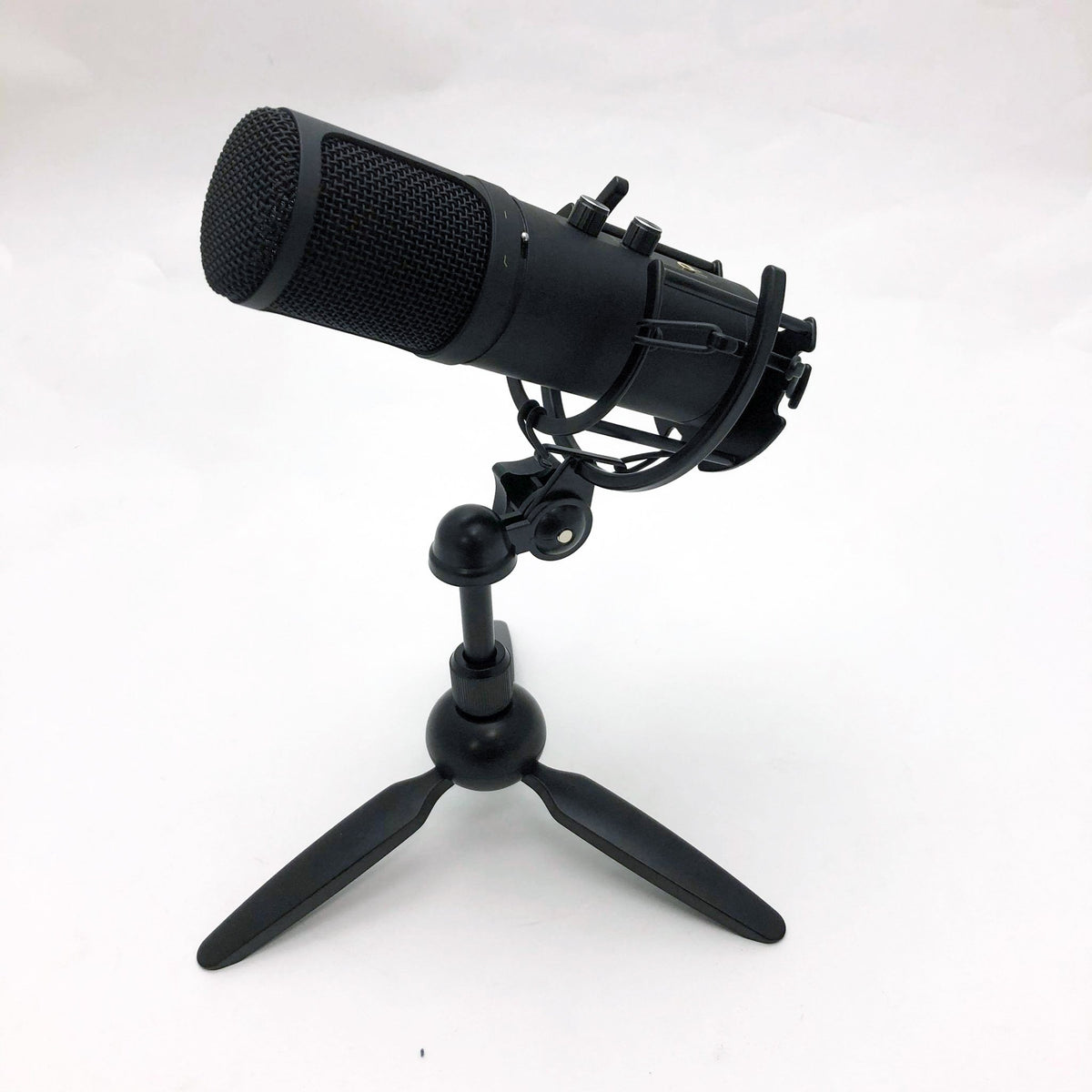 USB Condenser Studio Microphone w/ Headphone Output, Desk Stand, USB C ...